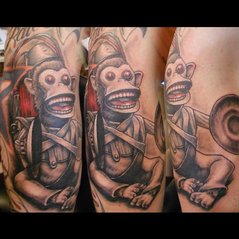 exploding monkey by Jay Baxter: TattooNOW