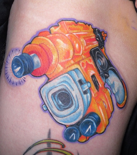 Nerf Gun Tattoo by Richard Andrews: TattooNOW