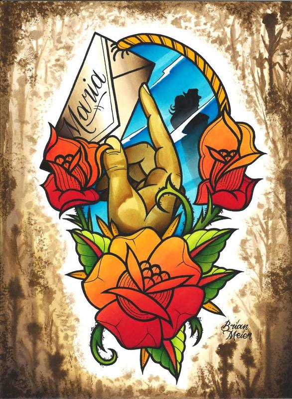 Roses and Letter by Brian Meier: TattooNOW