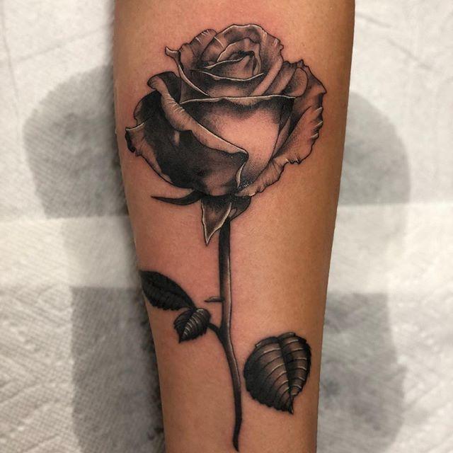 Black and Grey Rose by Bryon Naten : TattooNOW