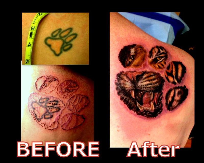 Before and After tattoo by Haley Adams: TattooNOW