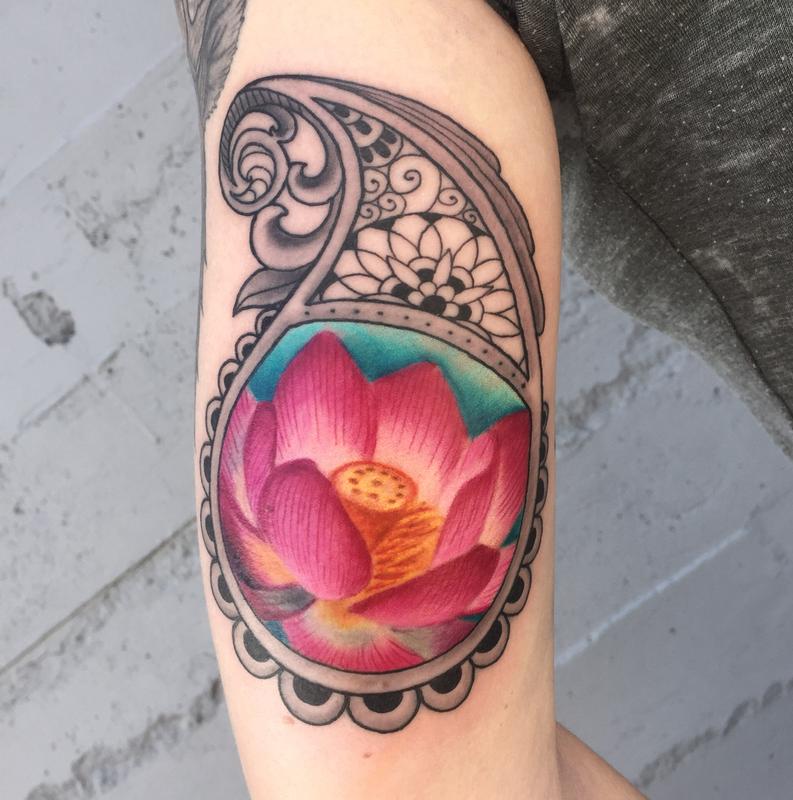 Paisley Lotus by Eddie Zavala: TattooNOW