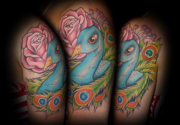 Peocock Tattoo by Billy the Bastard Hay: TattooNOW