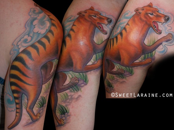 Tasmanian Tiger by Sweet Laraine: TattooNOW
