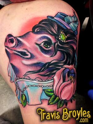 Fancy pig! by Travis Broyles: TattooNOW