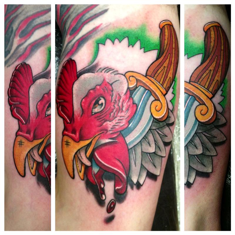Sacrificial Chicken by Matthew Davidson: TattooNOW