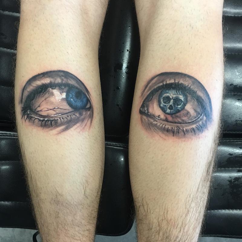 Duane syndrome eyes by Jesse Vickers: TattooNOW