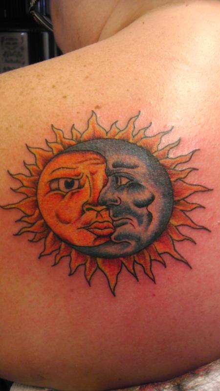 sun and moon by Jon Fallows: TattooNOW