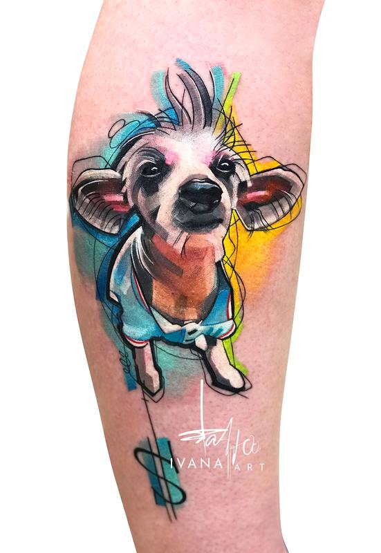 Dog Portrait by Ivana Tattoo Art: TattooNOW
