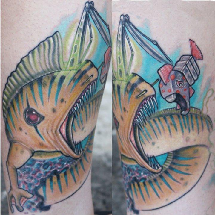 Water pollution eel by LT Woods: TattooNOW
