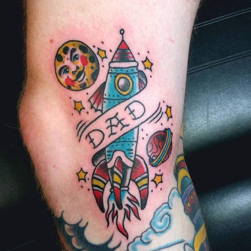 Traditional Space Ship by Leif Hansen: TattooNOW