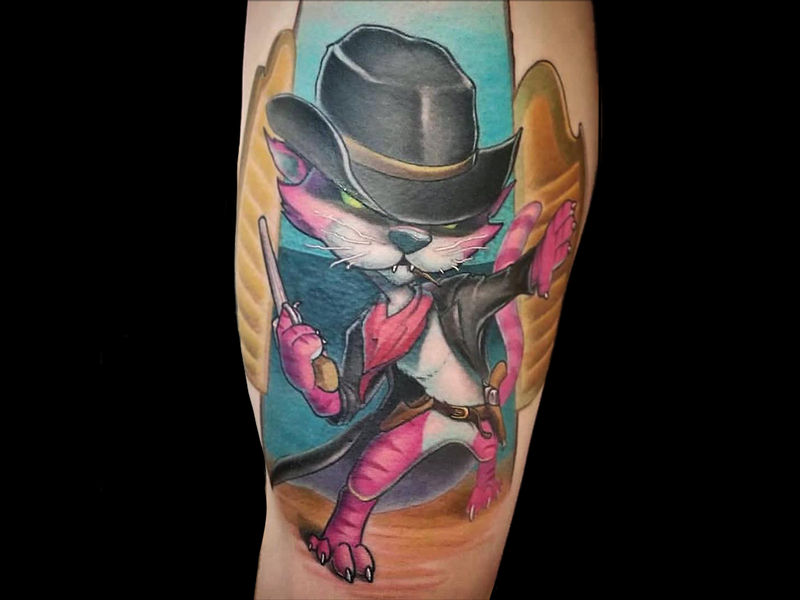 Outlaw Kitty by Markos Johnson: TattooNOW