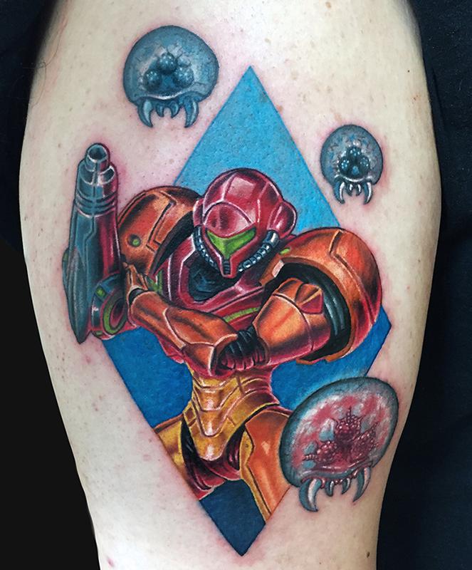 Samus Metroid Video Game tattoo by Marc Durrant: TattooNOW