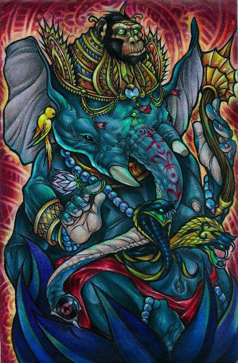 ganesh print by Mike Boissoneault: TattooNOW
