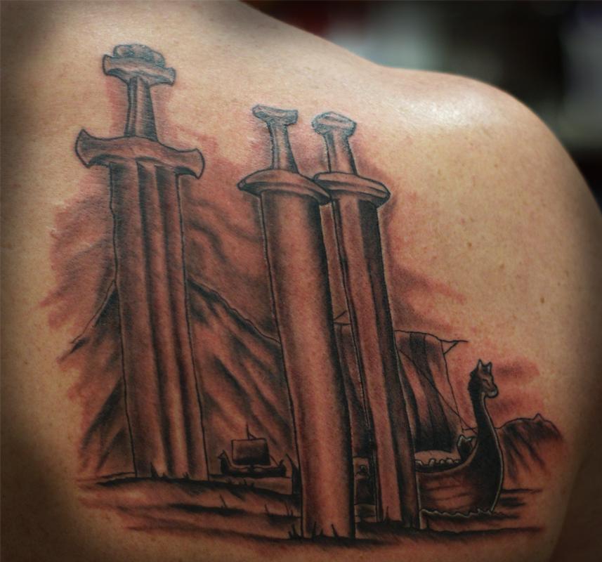 Viking tribute tattoo by Nathan Boon: TattooNOW