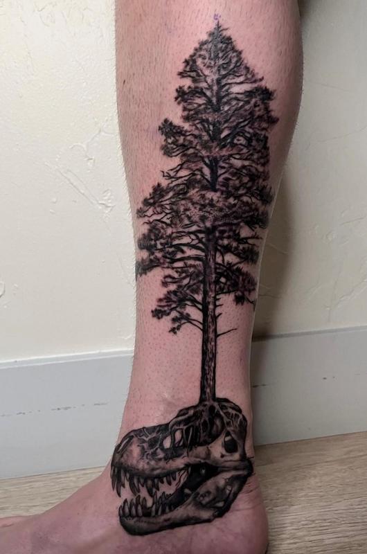 Brennan Walker T-Rex Skull by Brennan Walker: TattooNOW