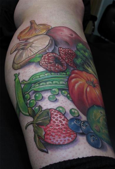 Fruit and Vegetable tattoo by Scotty Munster: TattooNOW