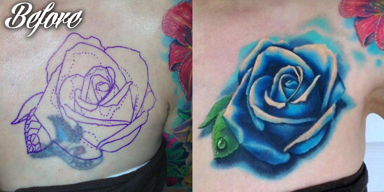 ROSE COVER UP by Mark Duhan: TattooNOW