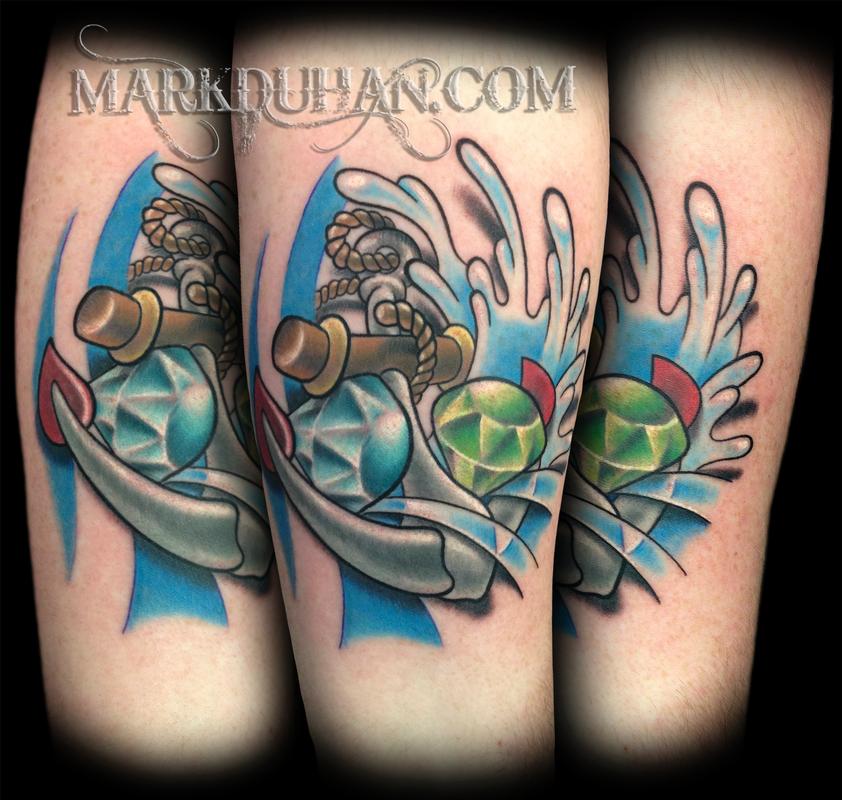 ANCHOR AND BIRTH STONE by Mark Duhan: TattooNOW