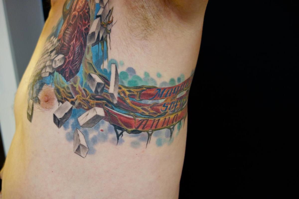 Custom tattoo still in progress by Dennis Wehler: TattooNOW
