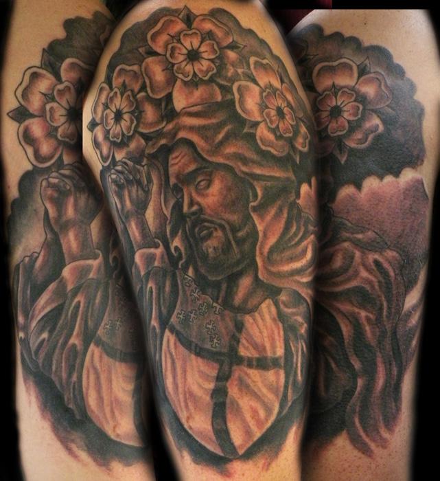 saint tattoo by Mathew Hays: TattooNOW