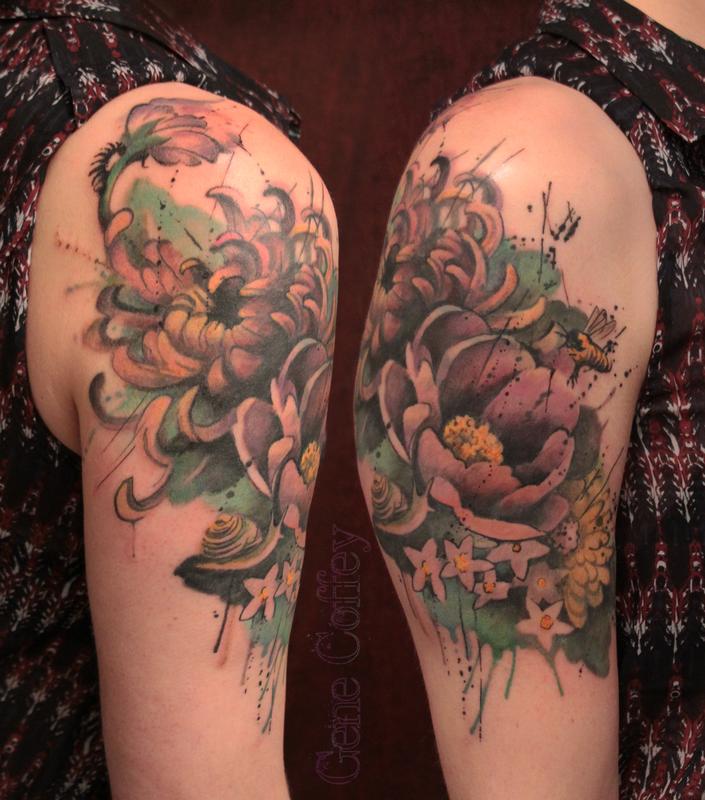 Flowers and Bugs by Gene Coffey: TattooNOW