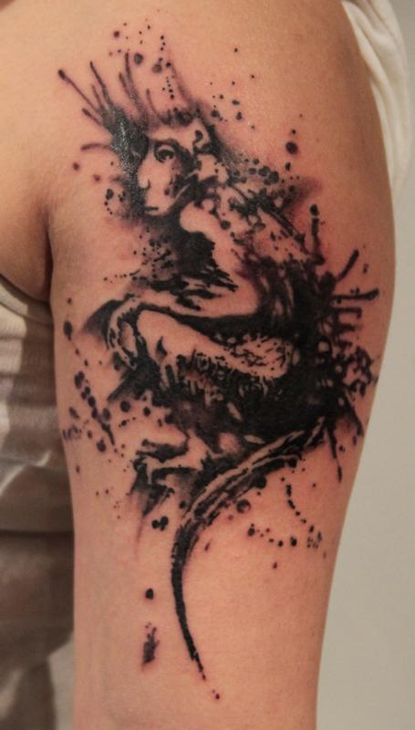 Splatter Monkey by Gene Coffey: TattooNOW