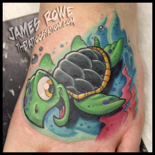 sea turtle 'toon by James Rowe: TattooNOW
