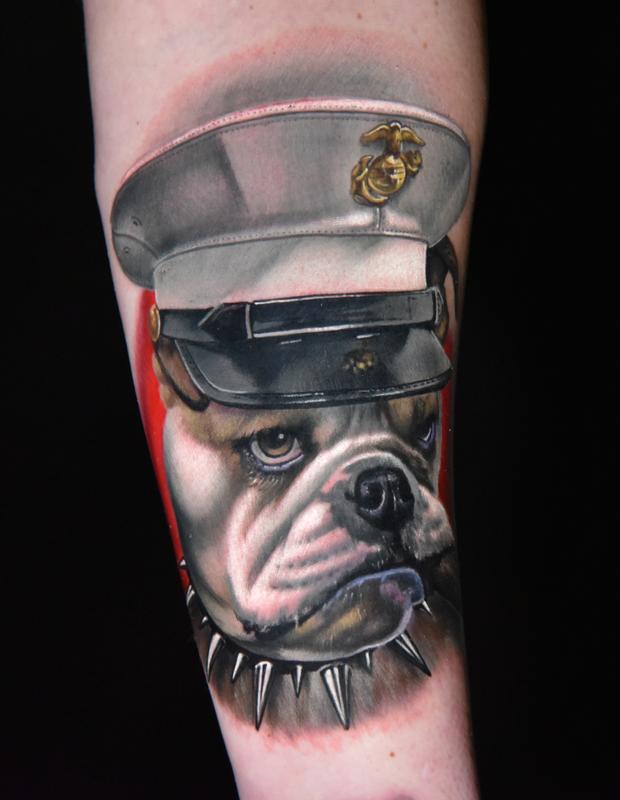 Chesty, Marine Bulldog by Danny Elliott: TattooNOW