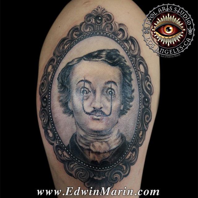 Edgar Allen Dali by Edwin Marin: TattooNOW