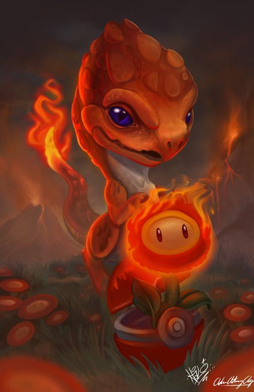 Mario x Charmander by Halo: TattooNOW