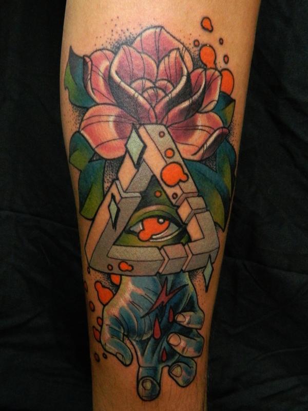 Impossible Triangle with All Seeing Eye by James Dean: TattooNOW