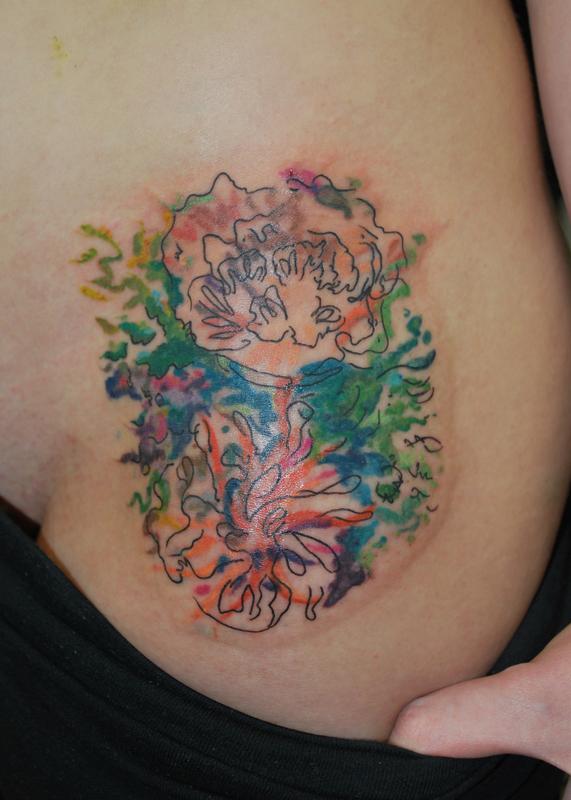 Impressionist Flower Tattoos