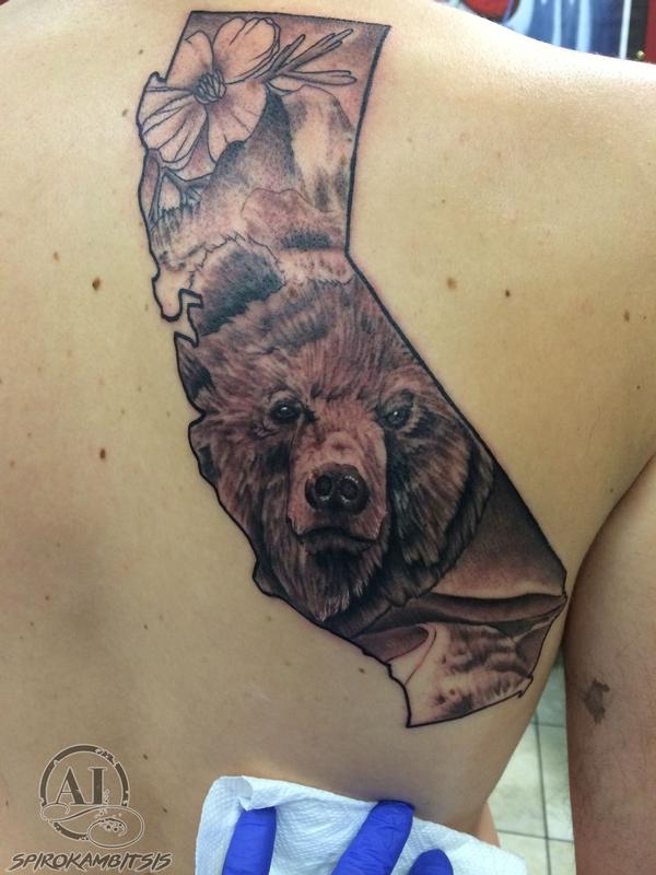 California bear by Spiro Kambitsis: TattooNOW