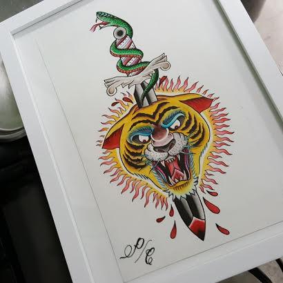 Tiger Sword Snake by Erik Fortunato Portillo: TattooNOW