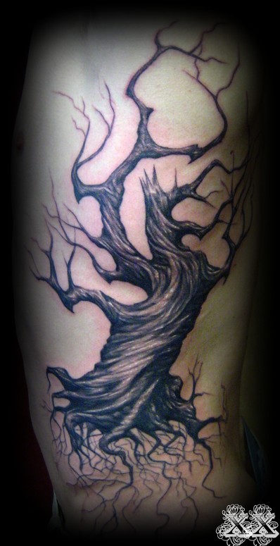 Dying Tree Tattoo