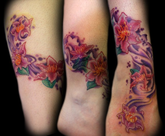 Clematis Flowers tattoo by Kelly Doty: TattooNOW