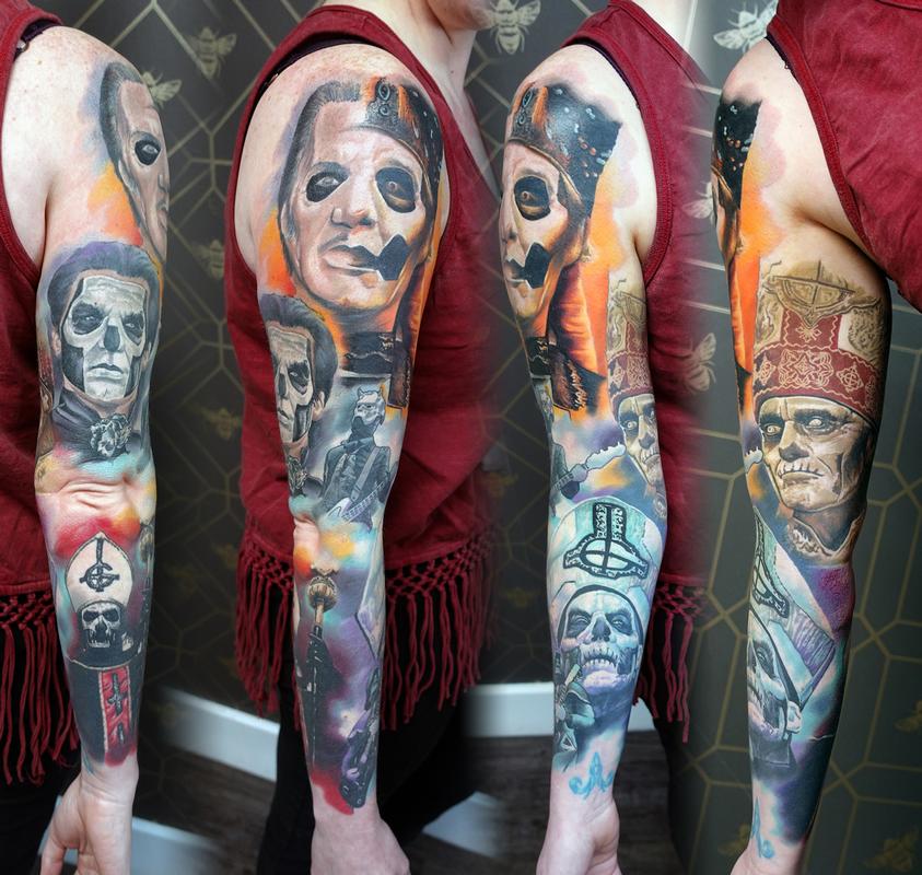 GHOST sleeve by Alan Aldred: TattooNOW