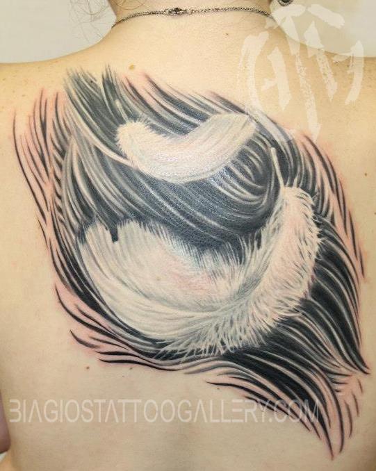 "Swan Feathers" by Rob Talo: TattooNOW