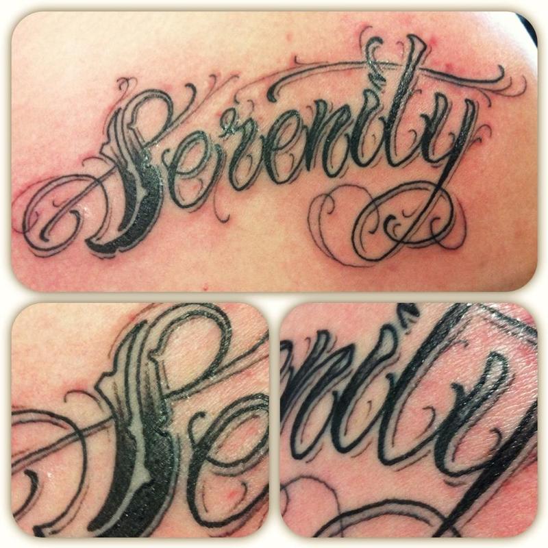 Serenity Name Tattoos