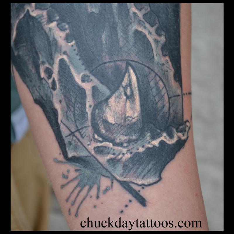 Lion's jaw teaser by Chuck Day: TattooNOW