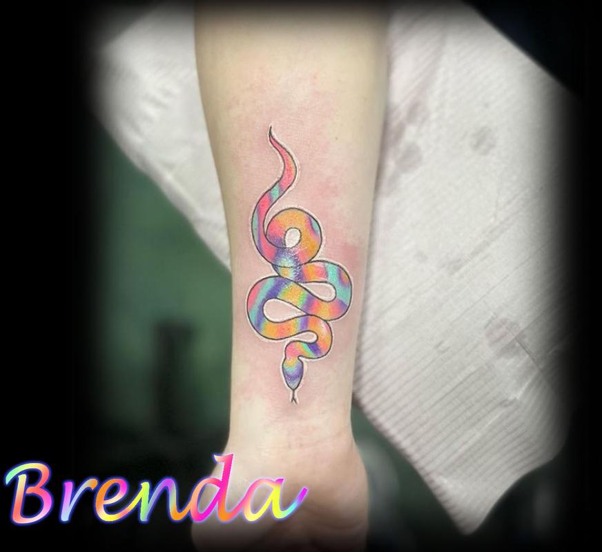 rainbow snake by Brenda Kaye: TattooNOW