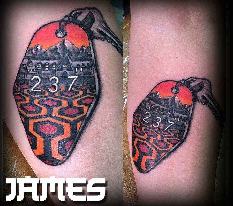 The Shining hotel keys done by James by James Templin: TattooNOW