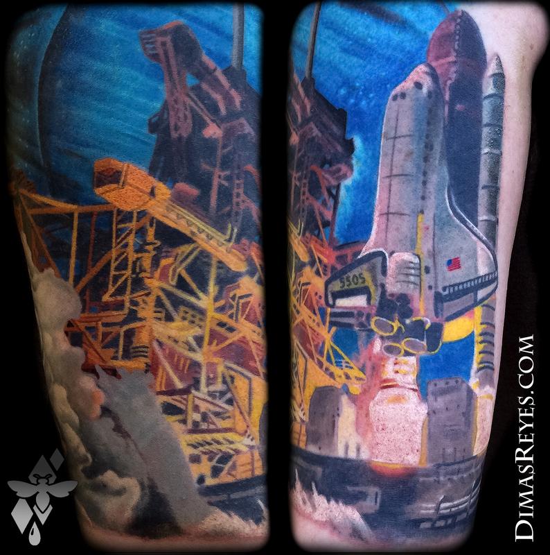 Space Shuttle Nasa Launch Tattoo by Dimas Reyes: TattooNOW