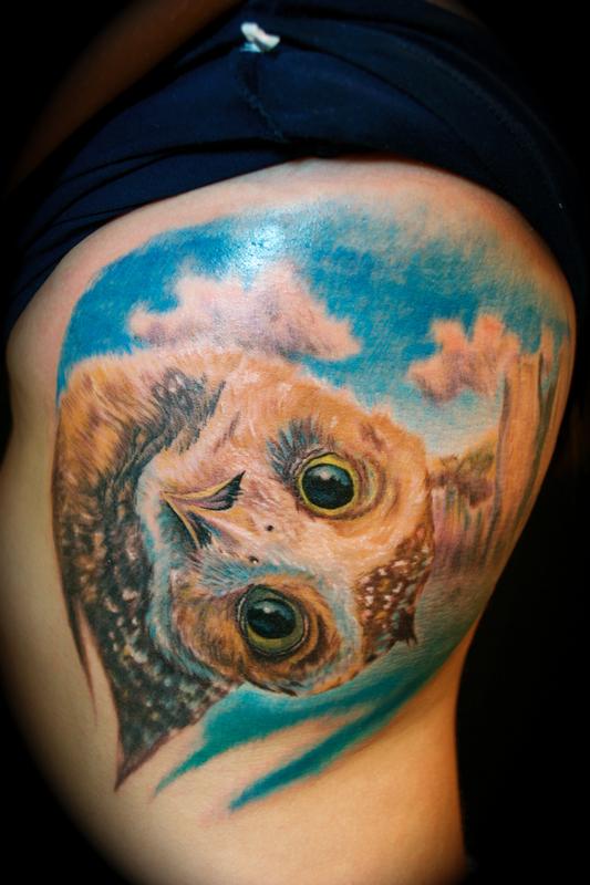 "Digger" Burrowing Owl by Ryan El Dugi Lewis: TattooNOW