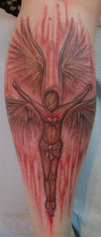 sketchy angel pose by Gabriel Cece: TattooNOW