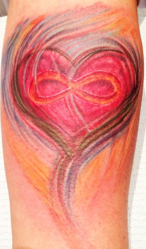 infinity sketchy heart by Gabriel Cece: TattooNOW