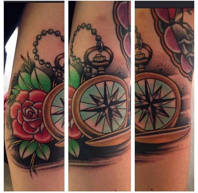 Traditional Compass by Michael Lee Suarez: TattooNOW
