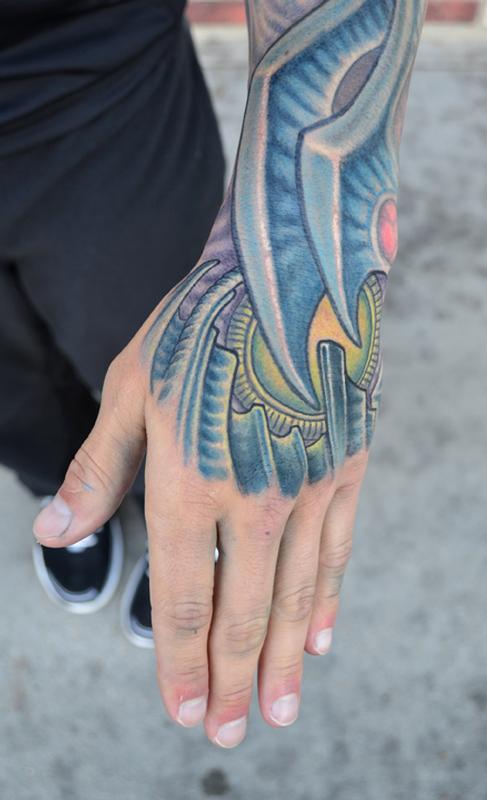 Biomech Hand Tattoo by Jeff Johnson: TattooNOW