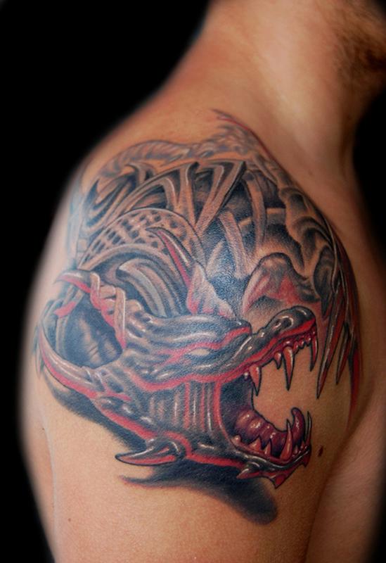 Medieval Dragon Tattoos Back